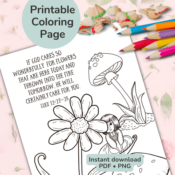 coloring pages god cares